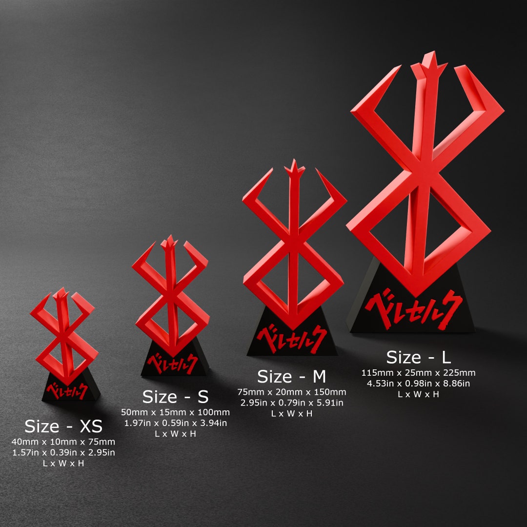 Berserk Anime 3D Printed Logo Display Sign unofficial Product - Etsy