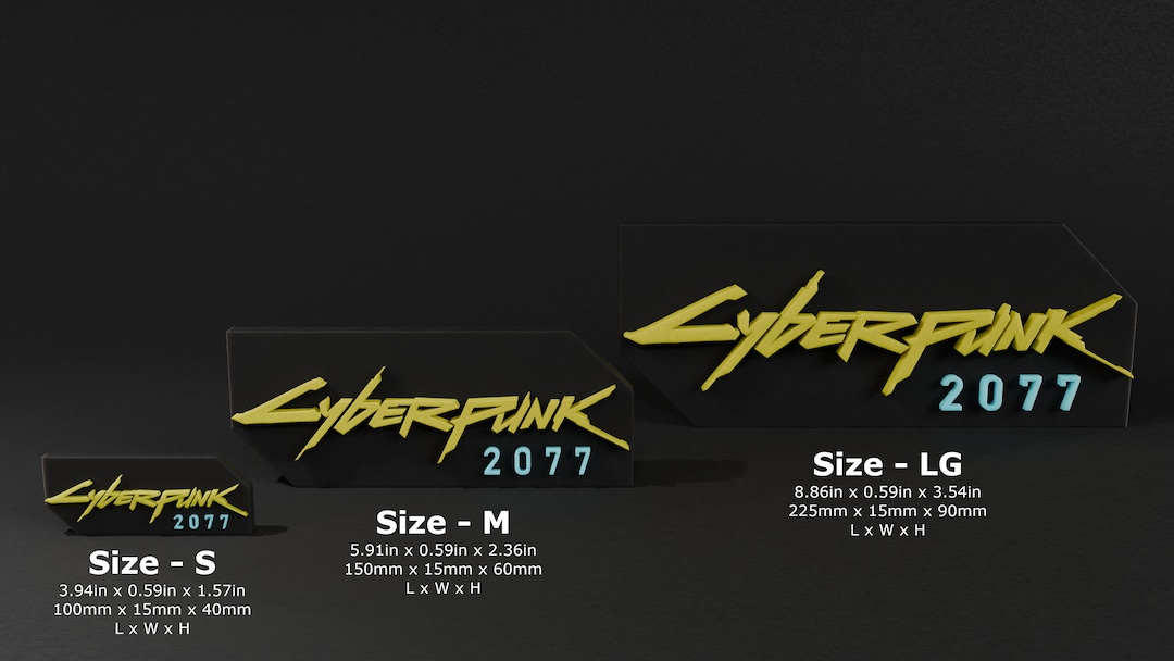 Cyberpunk 2077 Anime 3D Printed Logo Display Sign unofficial Product - Etsy