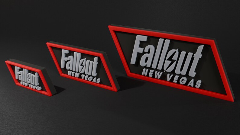 Fallout New Vegas Videogame 3D Printed Logo Display Sign unofficial ...