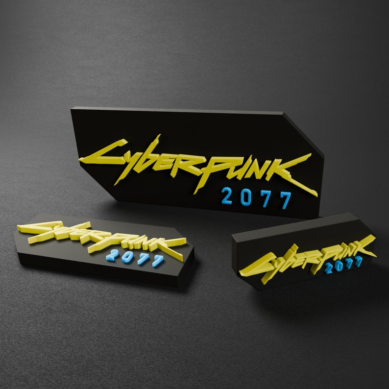 Cyberpunk 2077 Anime 3D Printed Logo Display Sign unofficial Product - Etsy