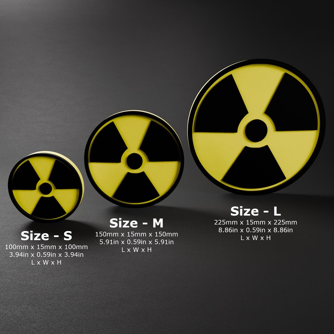 Radioactive Symbol 3D Printed Logo Display Sign unofficial Product - Etsy
