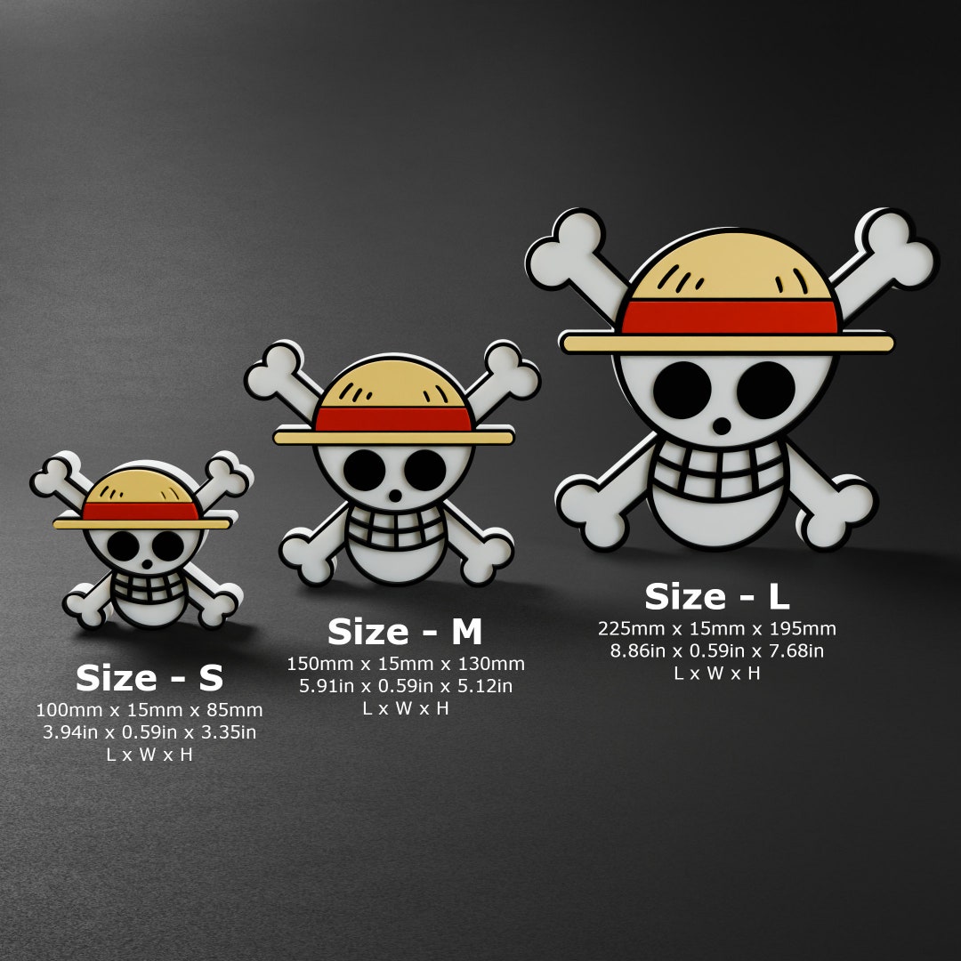 One Piece straw Hat Logo Anime 3D Printed Logo Display Sign unofficial ...