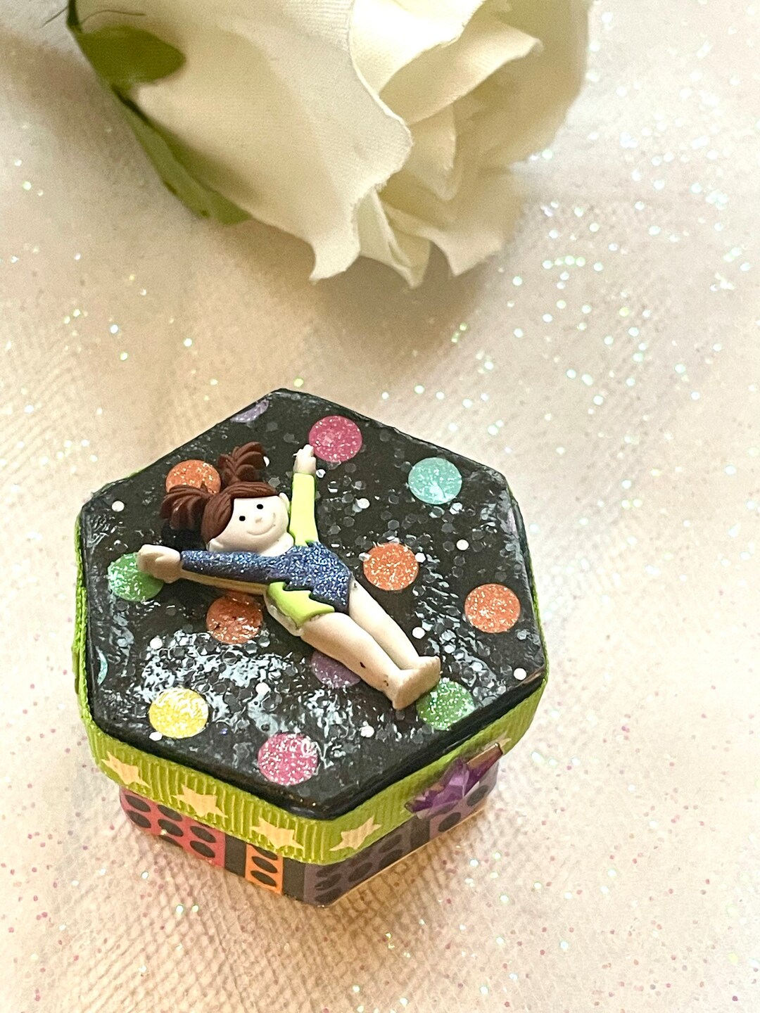 Personalized Gymnastics Tooth Fairy Box: Sparkly Trinket Storage - Etsy