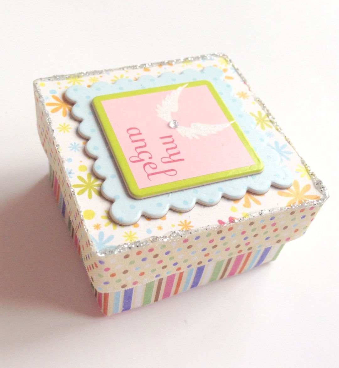 Personalized Angel Tooth Fairy Box | Nursery Decor | Unique Baby Gift ...
