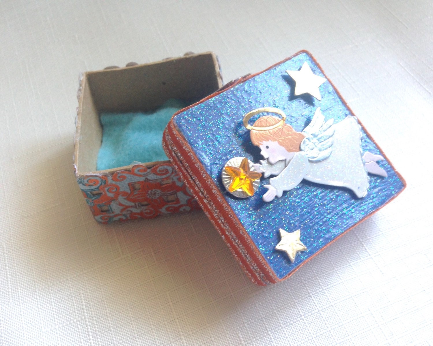 Tooth Fairy Box Sweet Angel Trinket Box Personalized - Etsy