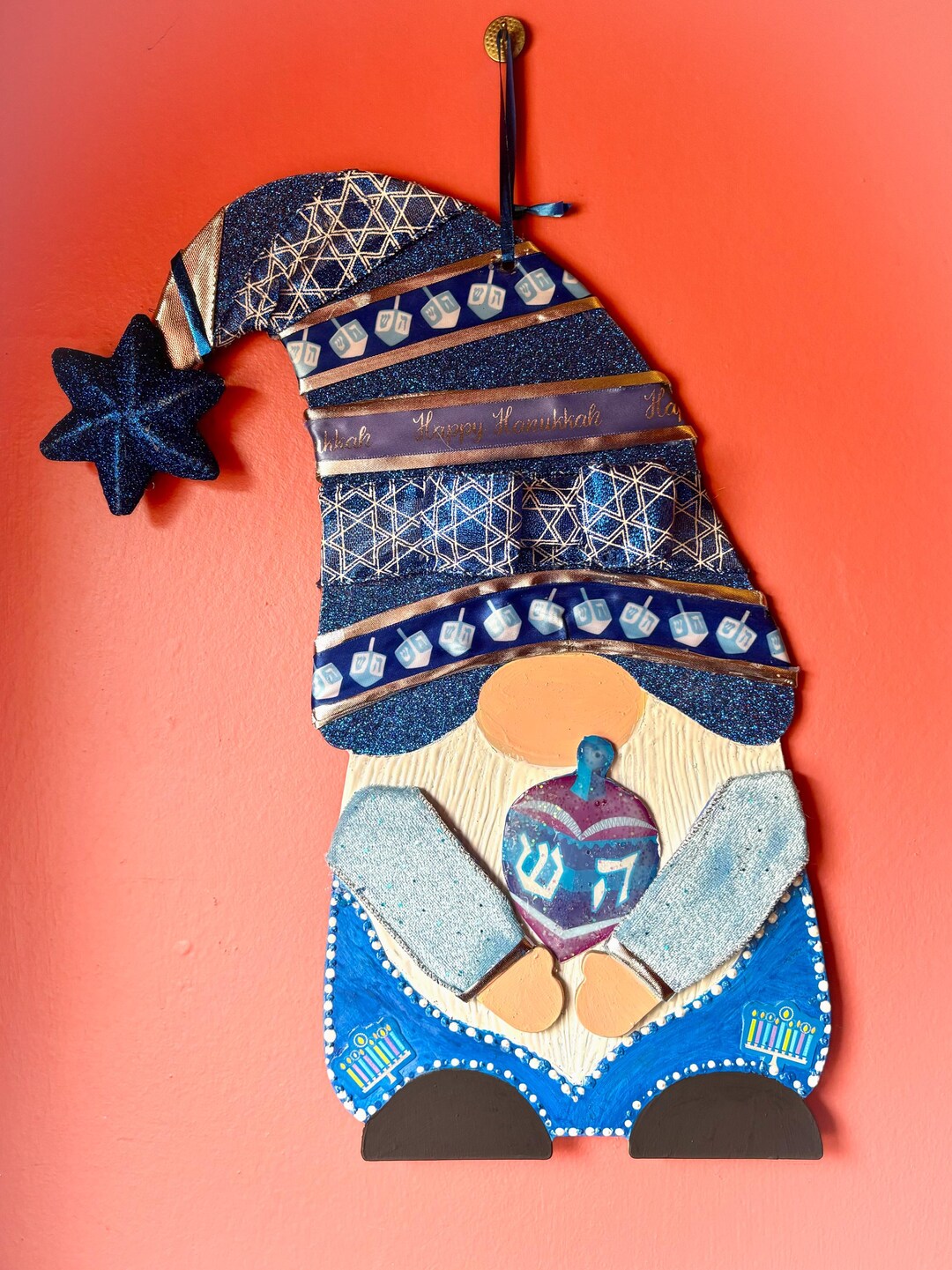 Hanukkah Gnome Decoration, Jewish Holiday Decor, Dreidel - Etsy