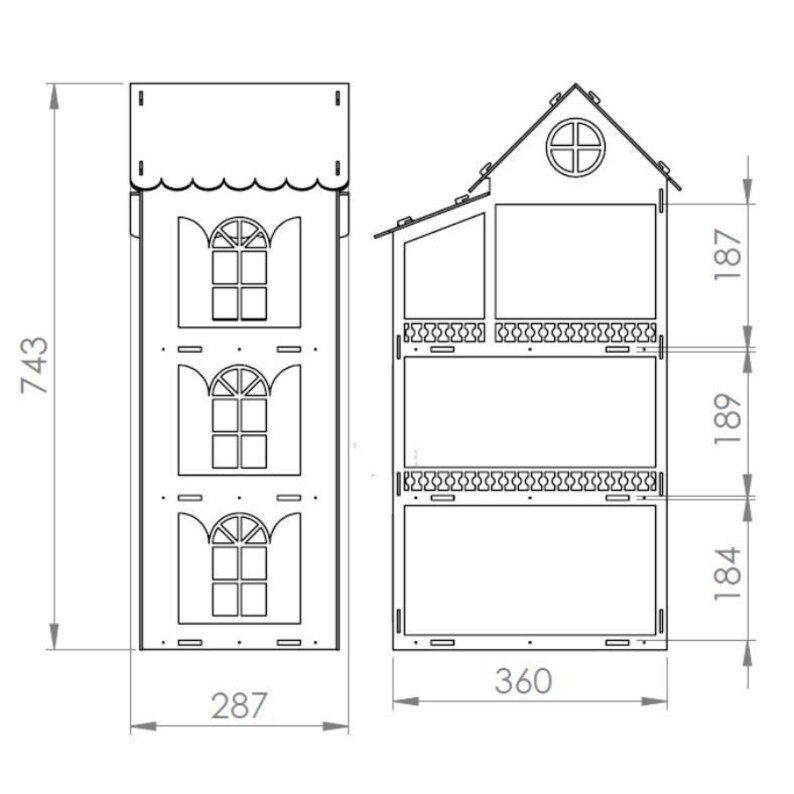 Princess Dollhouse Laser Cut Files, Dxf - Etsy