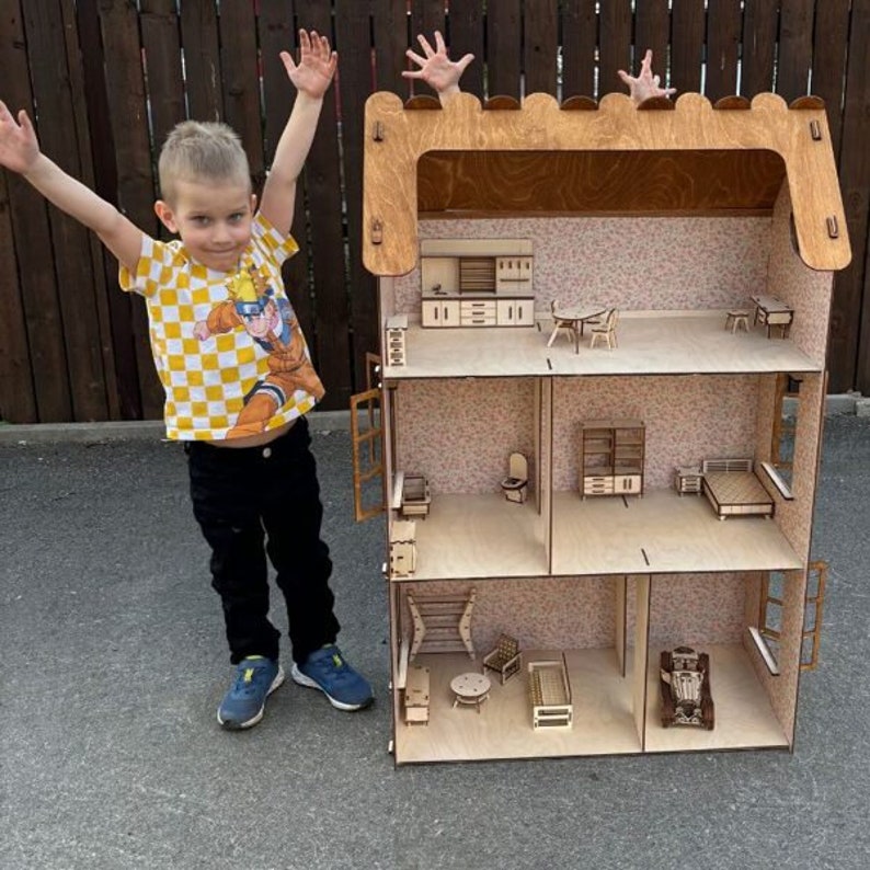 Big Dollhouse Laser Cut File, Dxf - Etsy