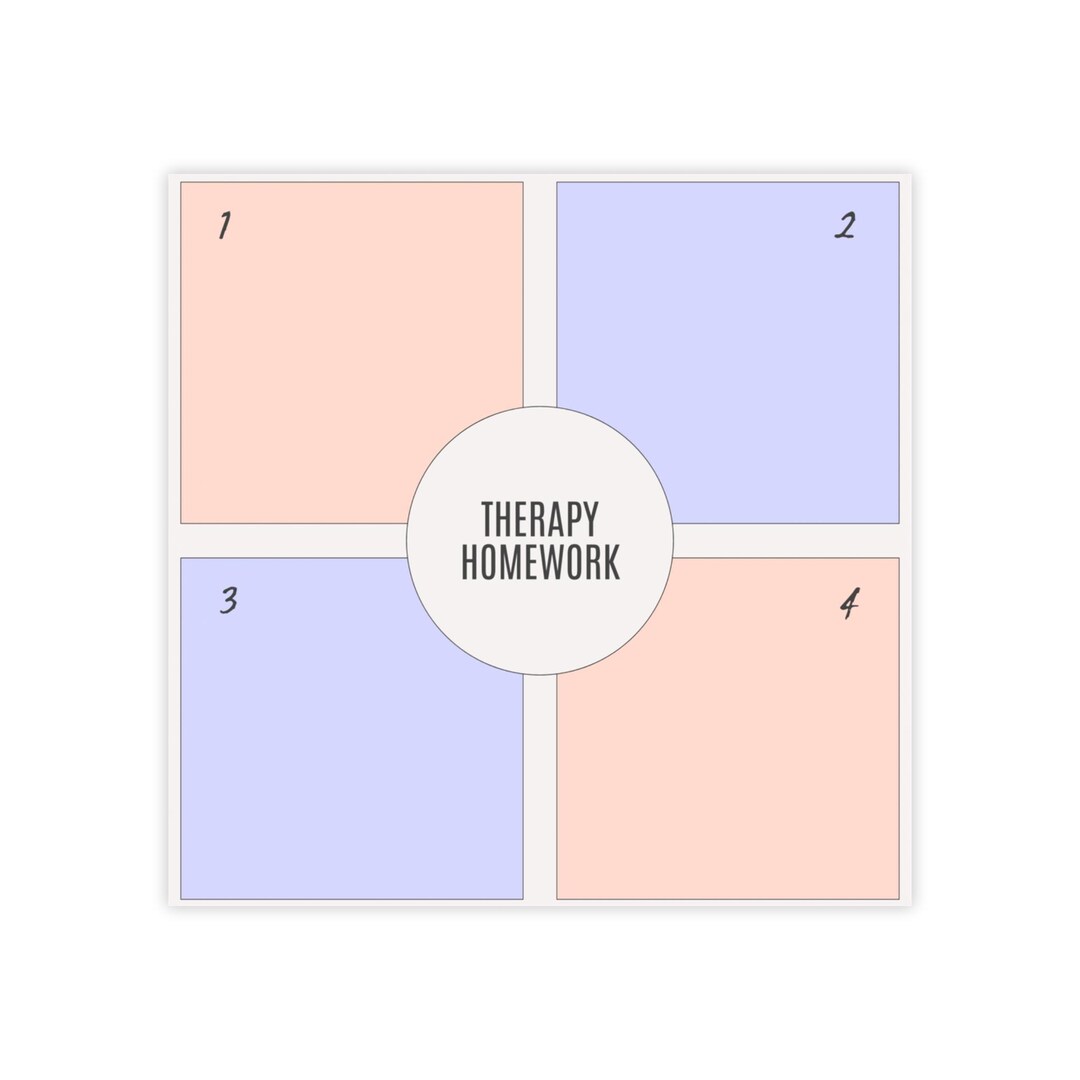 Therapy Homework Post-it® Note Pads - Mental Health CBT Grounding ...