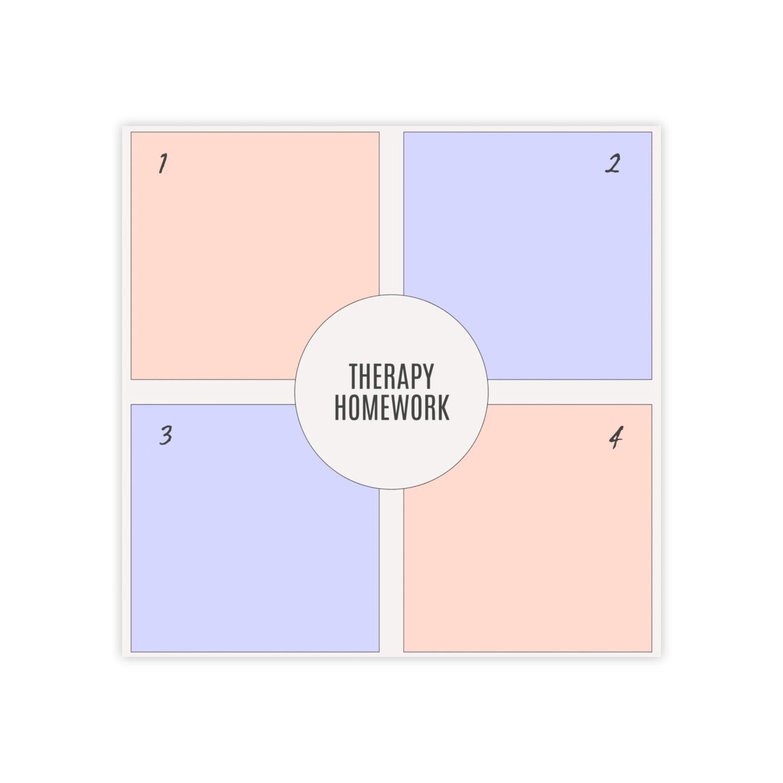 Therapy Homework Post-it® Note Pads - Mental Health CBT Grounding ...