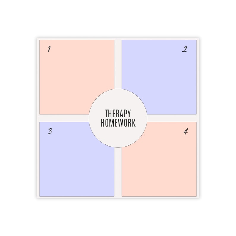 Therapy Homework Post-it® Note Pads - Mental Health CBT Grounding ...