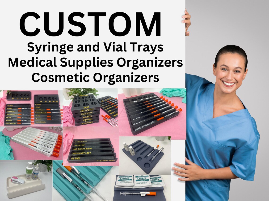 CUSTOM DESIGN of Syringe Vial Tray Organizer, Holder for Insulin ...