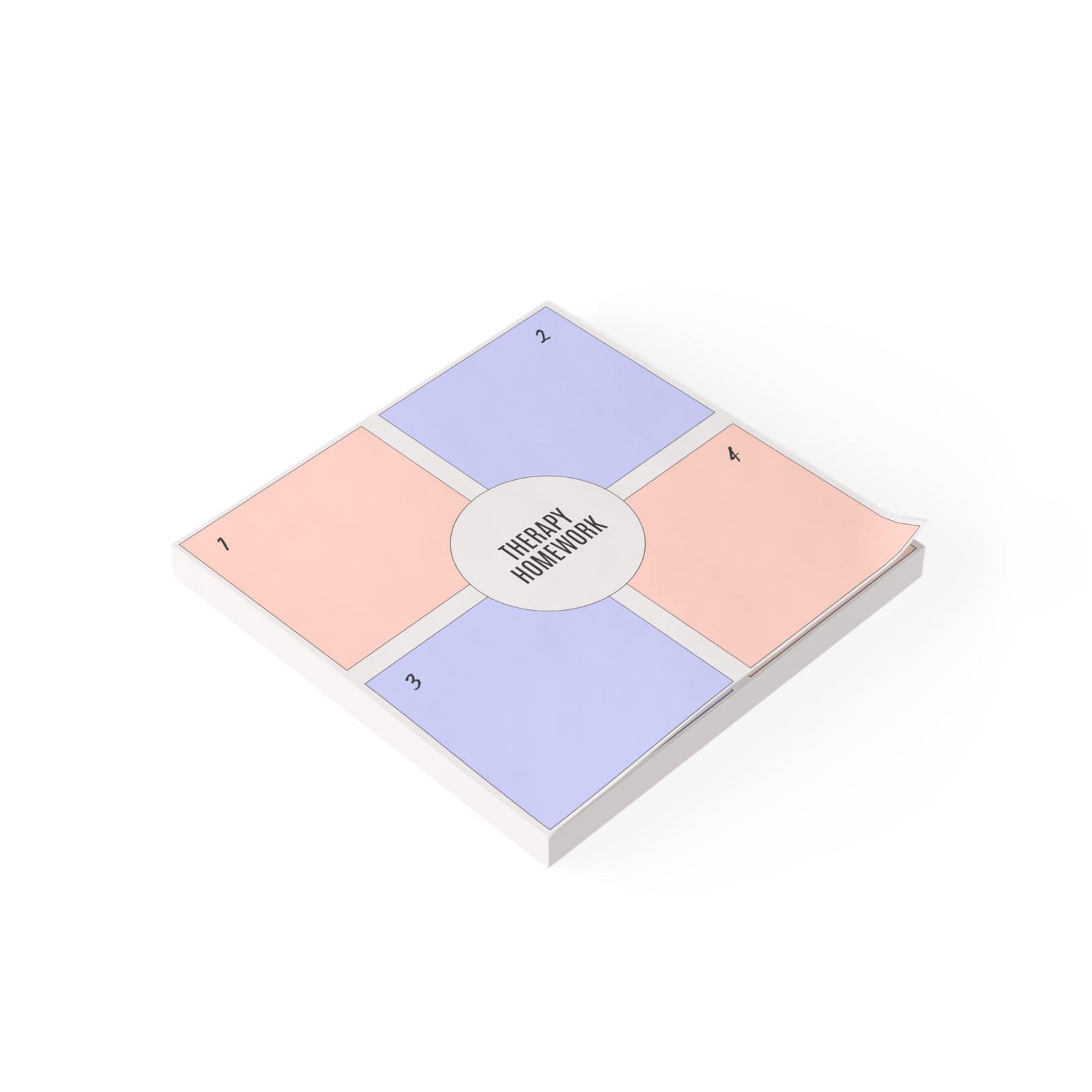 Therapy Homework Post-it® Note Pads - Mental Health CBT Grounding ...