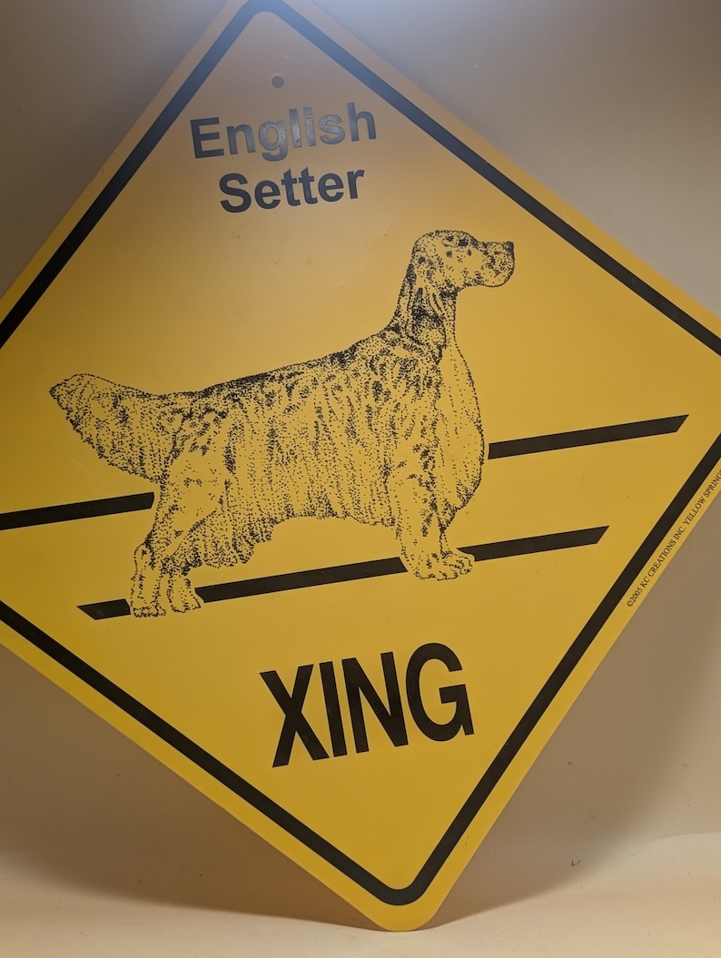 English Setter Crossing Sign - Etsy