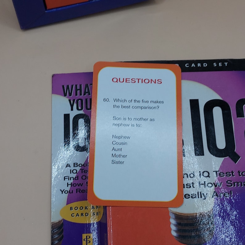 What's Your IQ? Card Game - Etsy