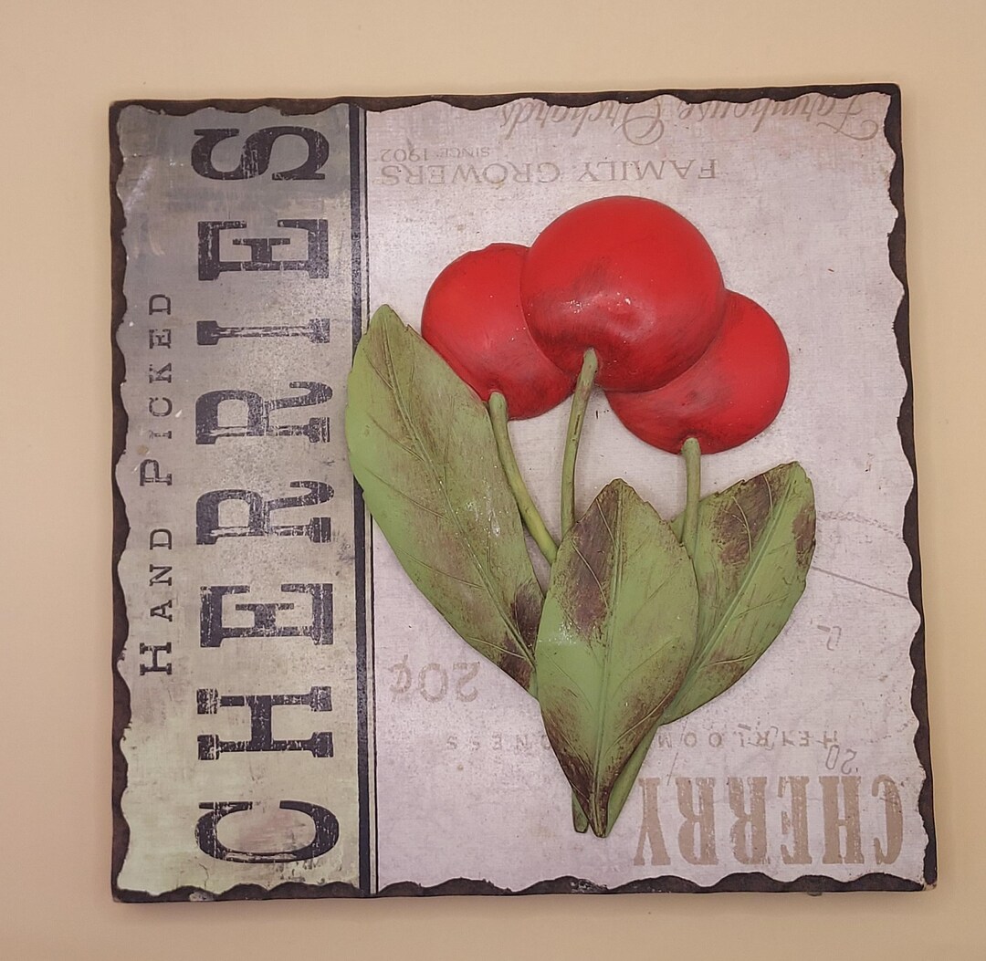 Cherries Sign 3D Wooden Sign Ready to Hang - Etsy