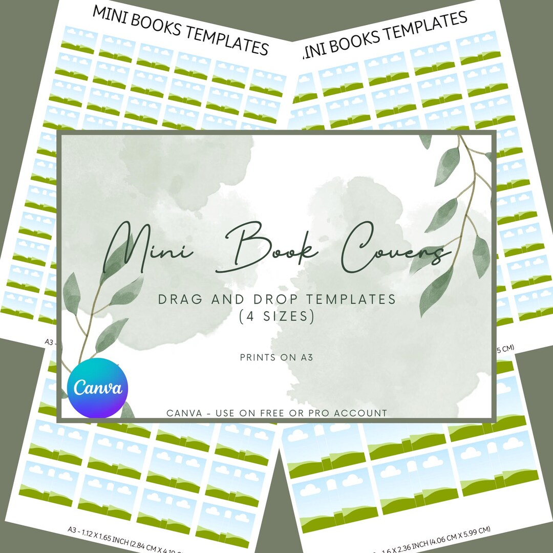Mini Book Cover Templates | Customizable Mini Books | DIY Tiny Books ...