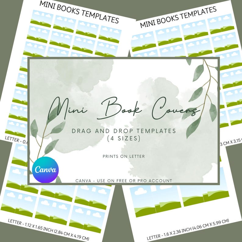 Mini Book Cover Templates | Customizable Mini Books | DIY Tiny Books ...