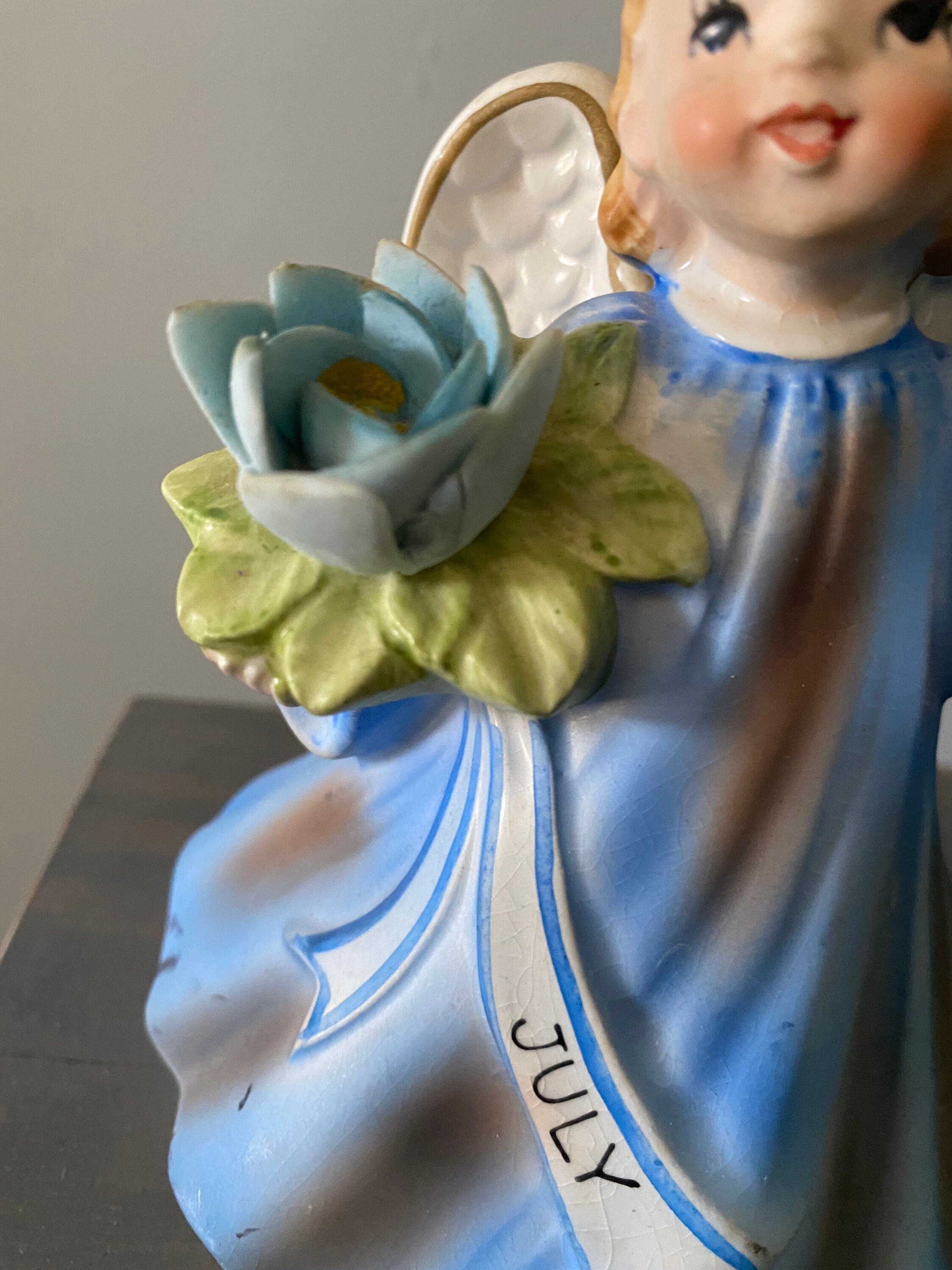 Vintage Lefton July Birthday Month Angel Music Box - Etsy