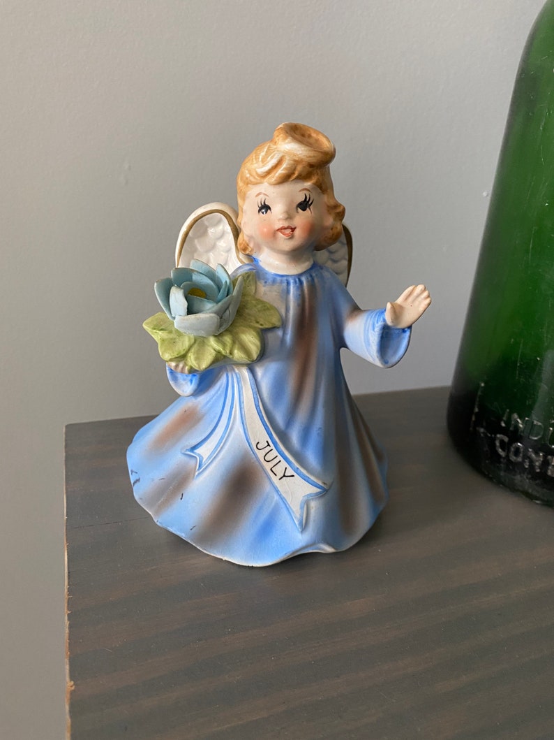 Vintage Lefton July Birthday Month Angel Music Box - Etsy