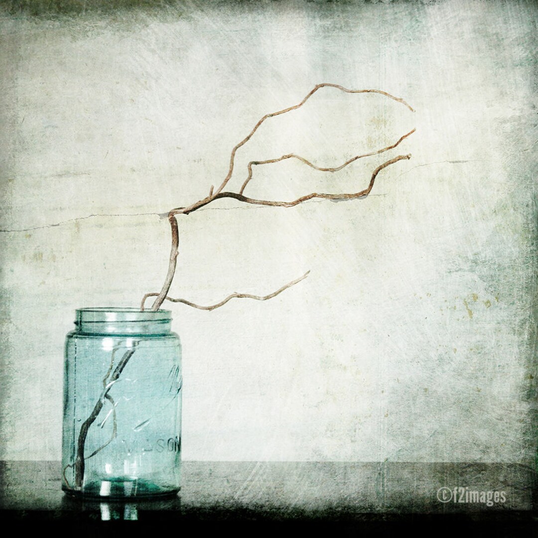 Blue Jar Still Life Photography Print, Minimal Kitchen Art - Etsy