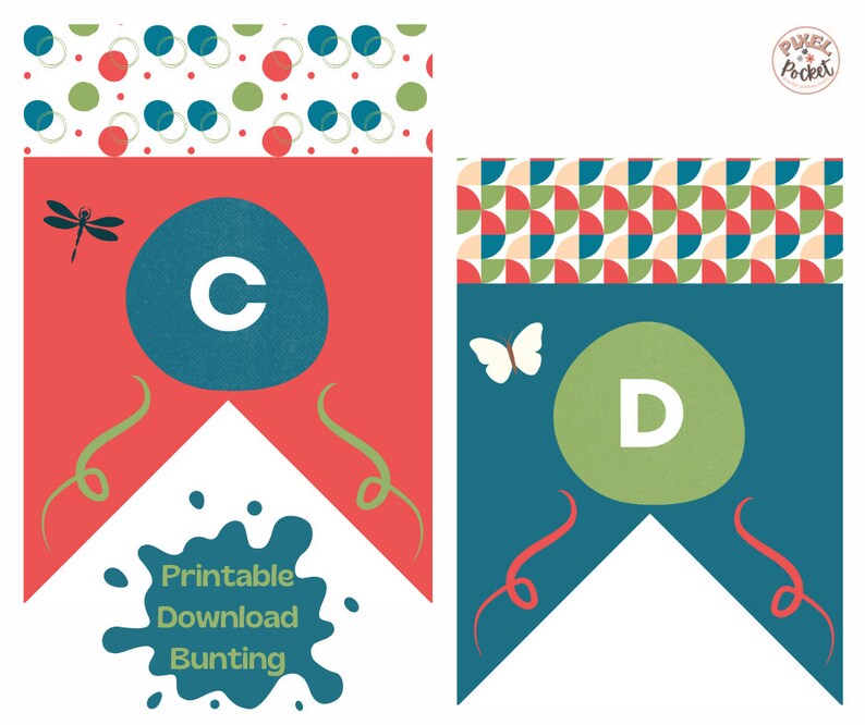 Alphabet Bunting Classroom Display Digital Download Bright and Fresh - Etsy