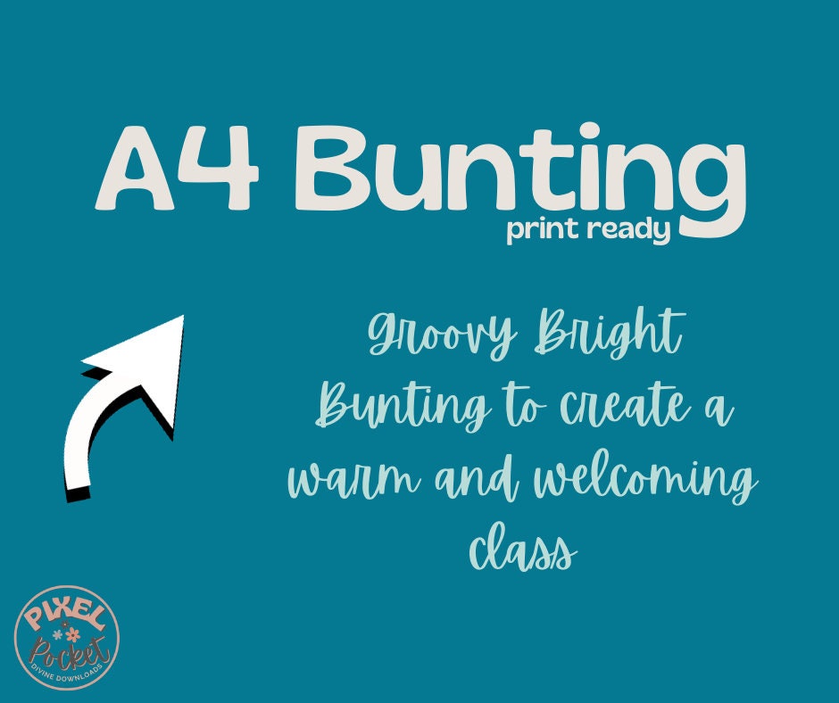 Alphabet Bunting Classroom Display Digital Download Bright and Fresh - Etsy
