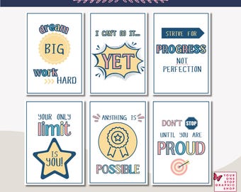 Growth Mindset Posters | Classroom Display | Affirmation Station | Set ...