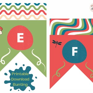 Alphabet Bunting Classroom Display Digital Download Bright and Fresh - Etsy