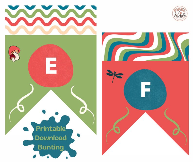 Alphabet Bunting Classroom Display Digital Download Bright and Fresh - Etsy