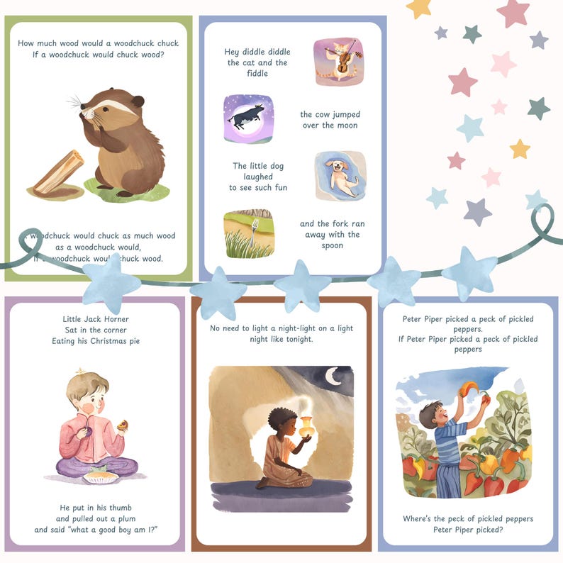 Nursery Rhyme & Tongue Twister Posters | Set of 12 | Classroom Display ...