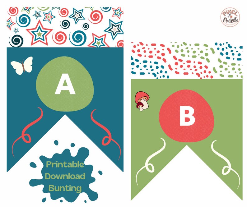 Alphabet Bunting Classroom Display Digital Download Bright and Fresh - Etsy