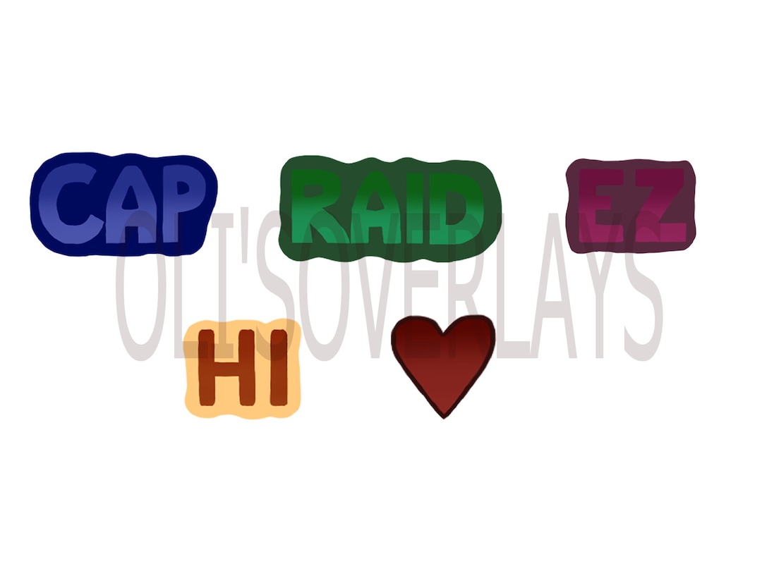 5 Pack Basic Twitch Emojis/emotes - Etsy
