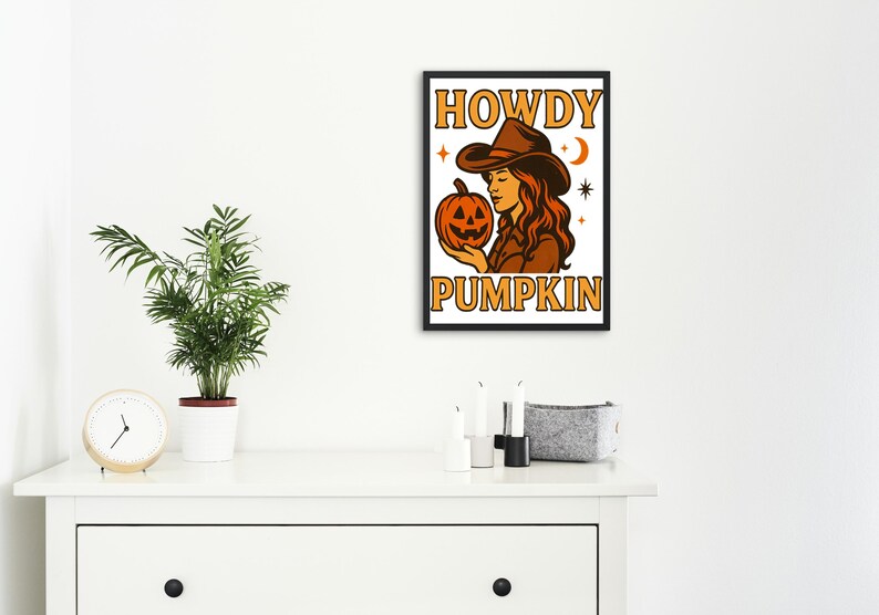 Howdy Pumpkin Digital Download Art Print - Etsy