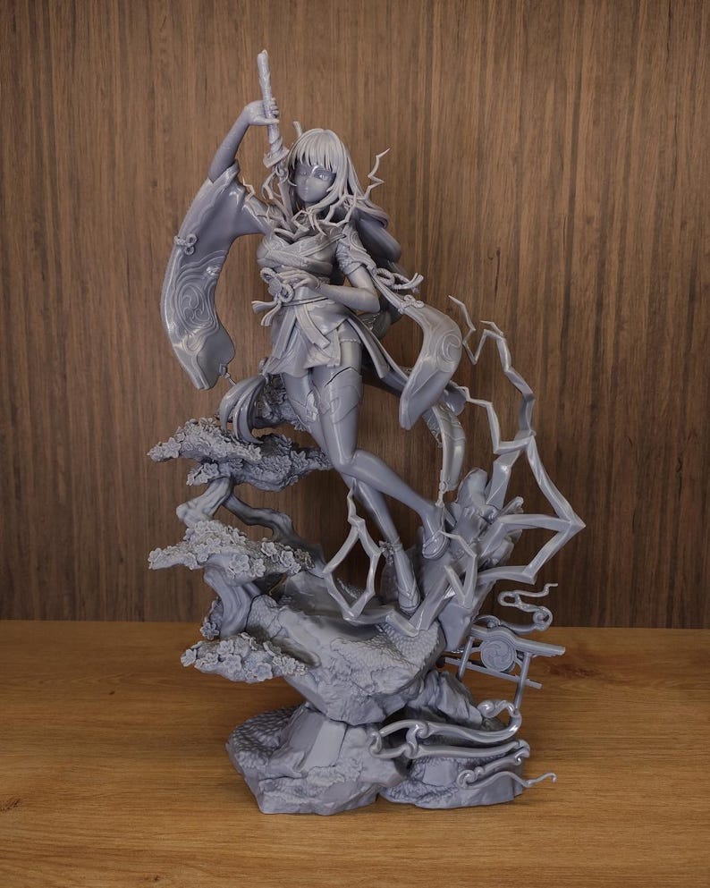 Raiden Shogun - Genshin Impact | Garage Kit | Anime | - Etsy