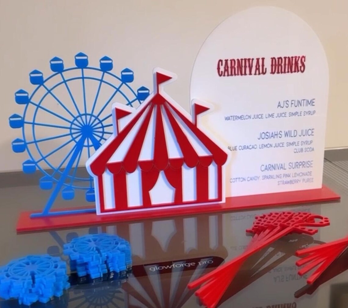 Carnival Circus Acrylic Bar Sign - Etsy