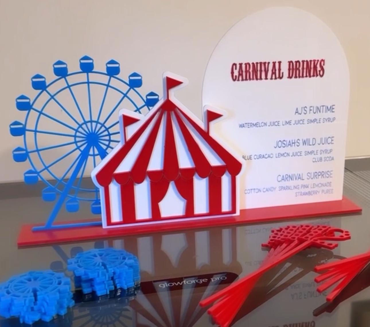 Carnival Circus Acrylic Bar Sign - Etsy