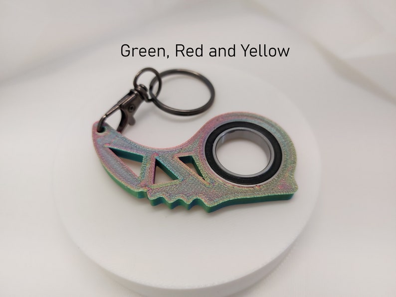 Keyrambit Finger Spinner, Fidget, Stress Relief , Multiple Colours ...