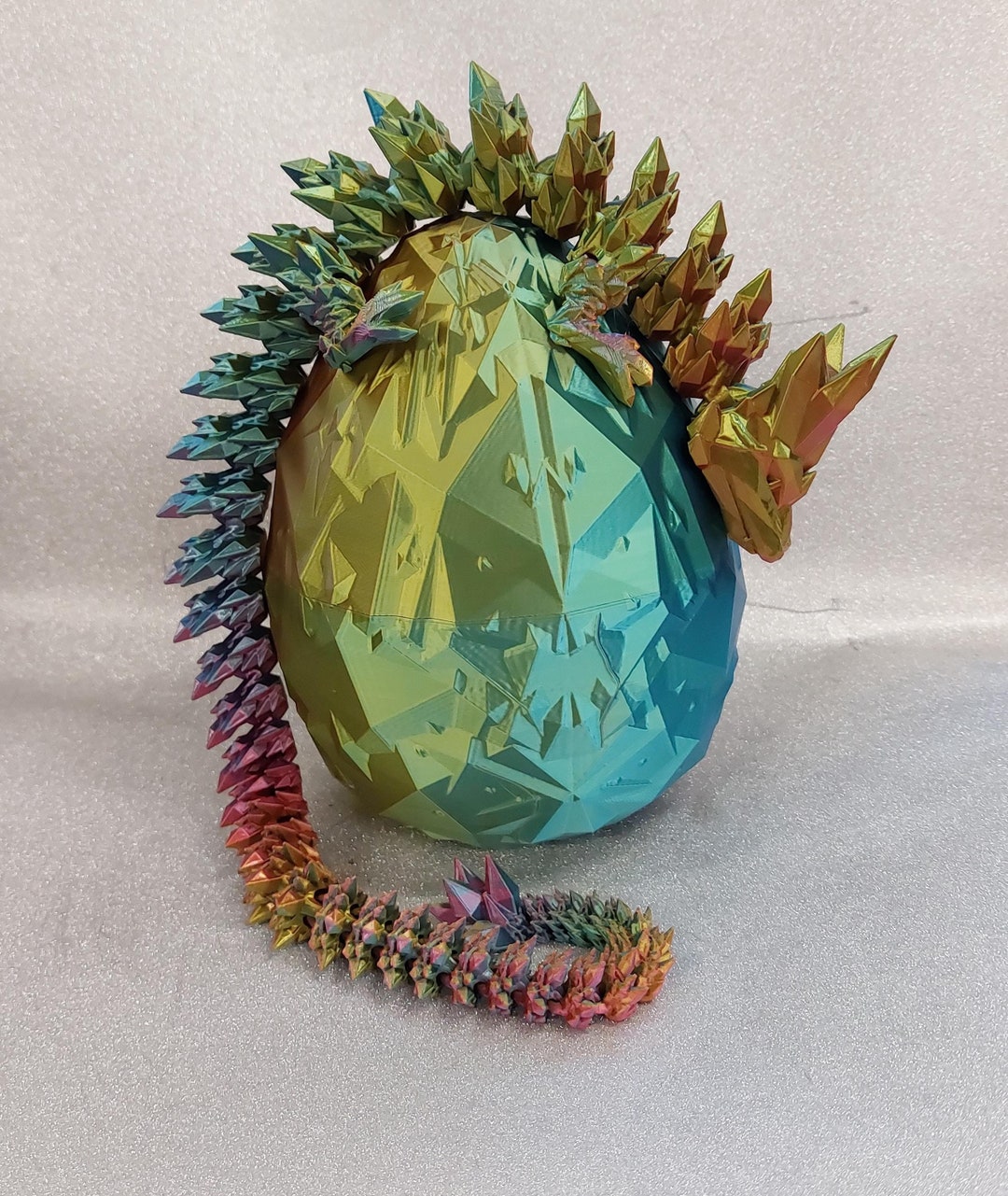 Crystal Dragon and Egg Extra Long Dragon 60cm Large Egg Beautiful ...