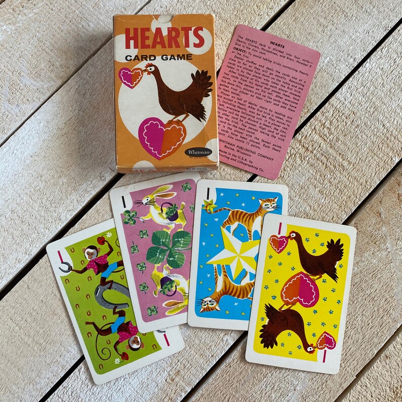 Vintage Hearts Card Game - Etsy