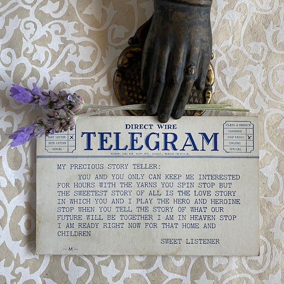 Vintage Telegram Postcard 2 - Etsy UK