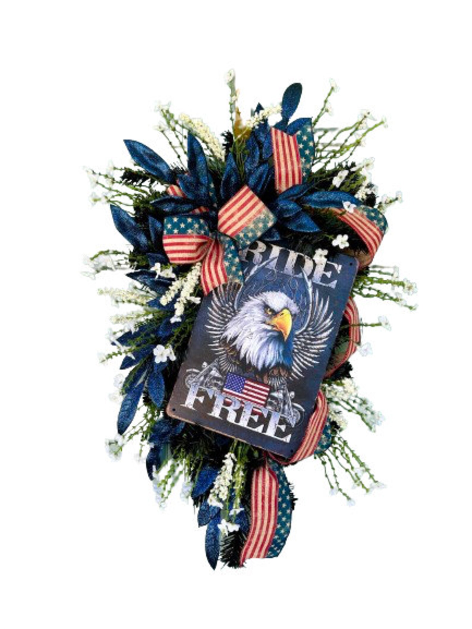 Patriotic "ride Free" American Eagle Motorcycle Swag - Etsy
