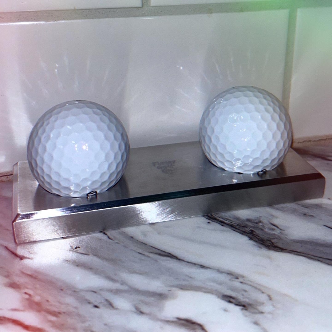 Custom CNC 2 Golf Ball Display Aluminum - Flossygolfco - Etsy