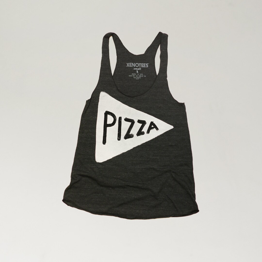 Womens Pizza Tank Top T-shirt, Ladies Activewear, Funny Food Lover ...