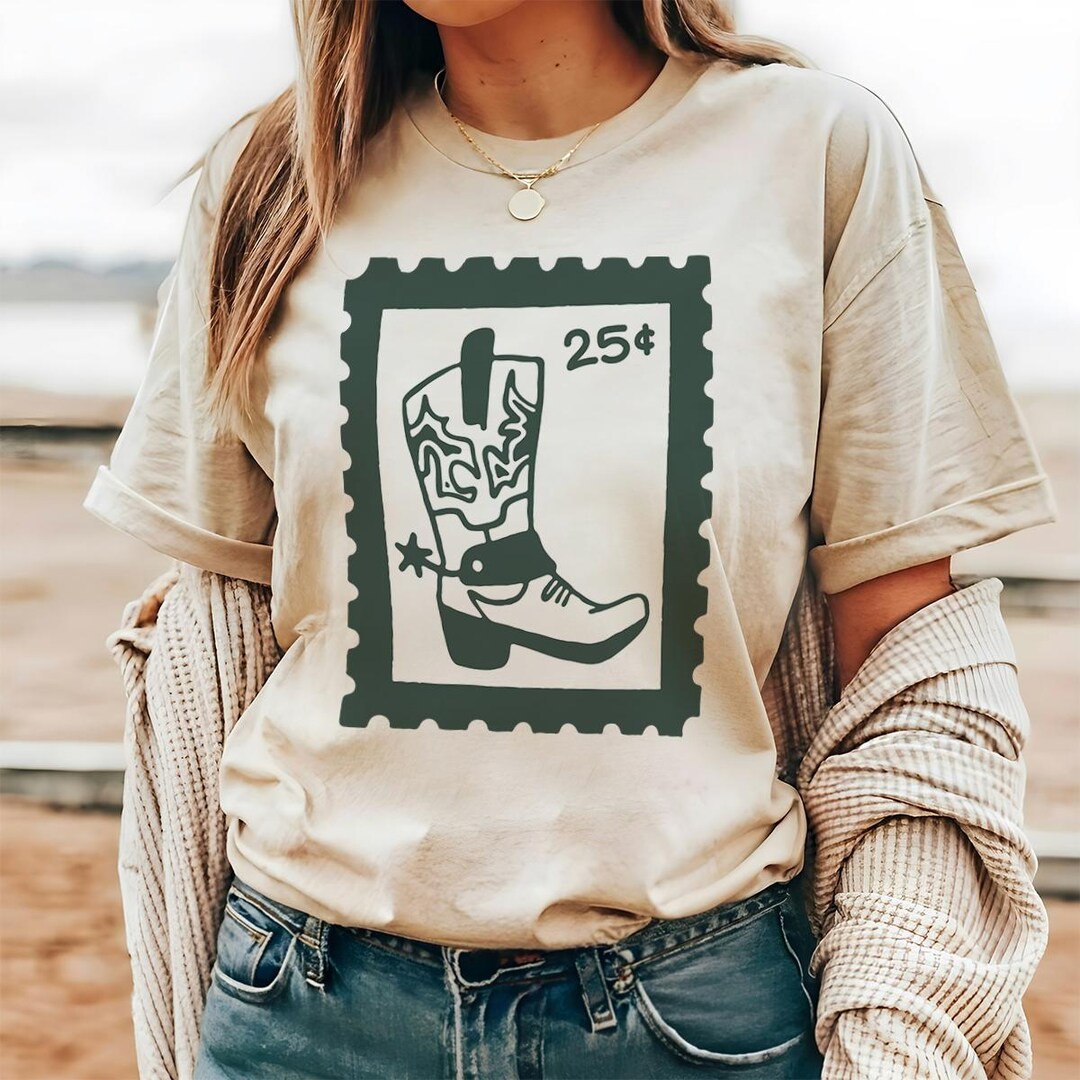 Cowboy Boot Stamp Design – Western Shirt Design – Retro Country Digital ...
