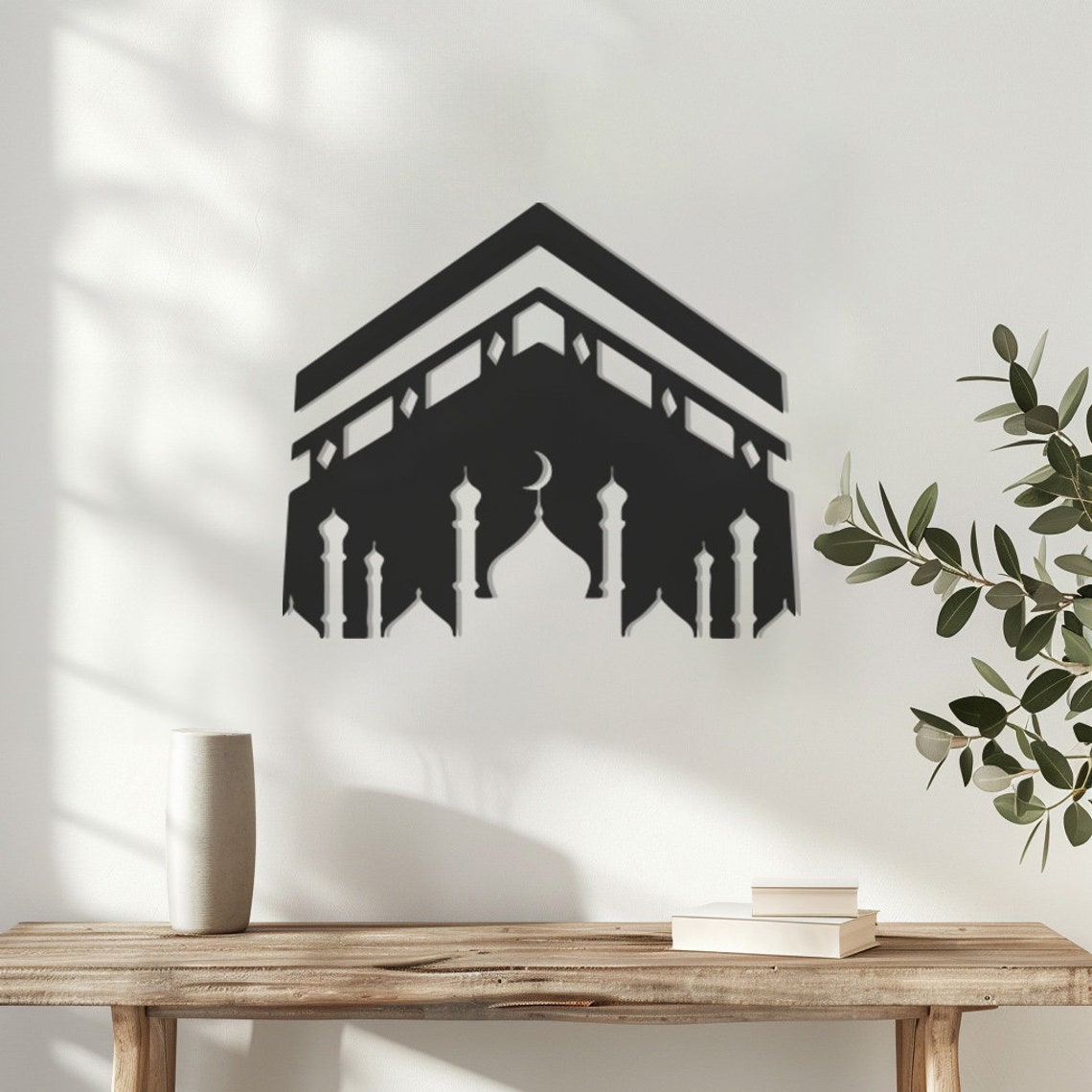 Islamic Decor Metal Wall Art, Kaaba Wall Hanging, Mosque Art for Living ...