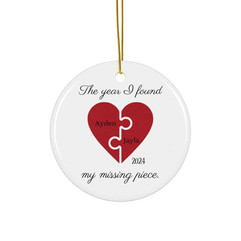 The Year I Found My Missing Piece, Custom Couple Christmas Ornament ...