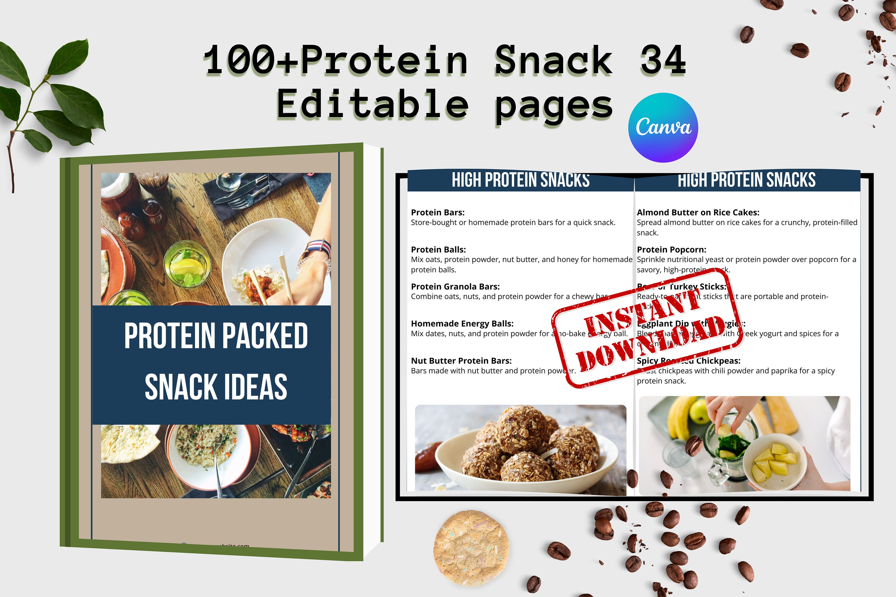 100 High-protein Snack Ideas With Resell Rights Health Coach Lead ...