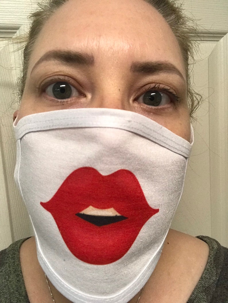 Custom Face Mask Cover Washable Red Lips Reusable Dust Mask Etsy