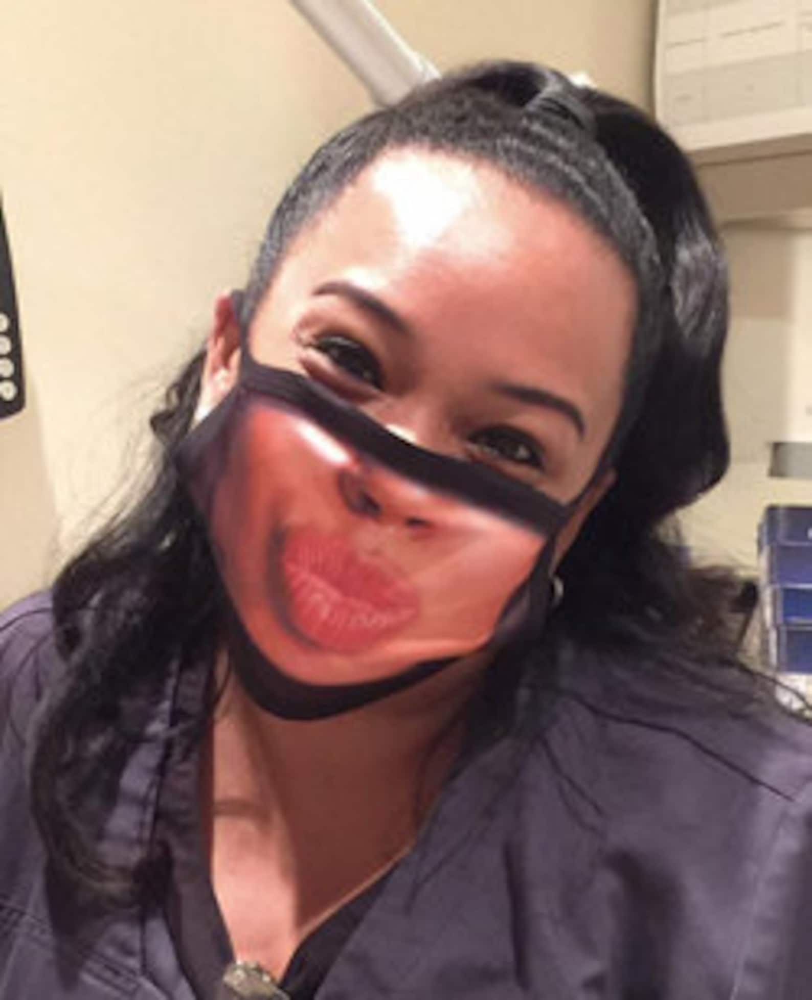 Funny Face Mask Cover Lipstick Kiss for Women Washable Face | Etsy